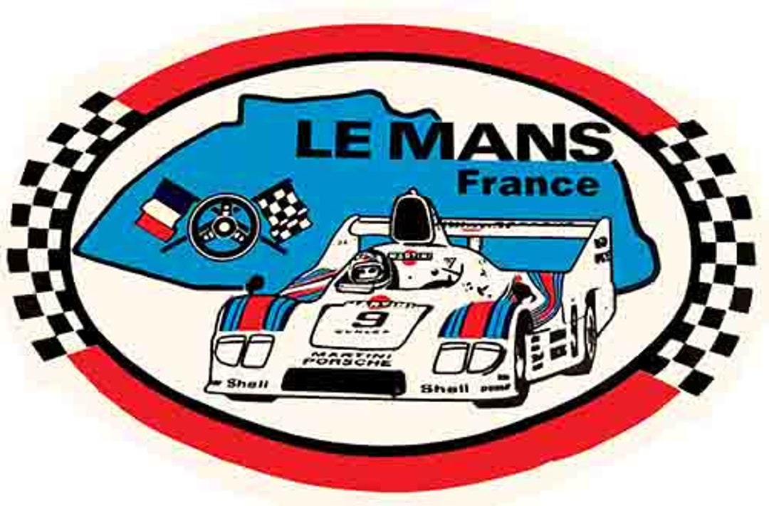 Vintage 1950's Style Le Mans France Car Auto Race Racing Formula 1 ...