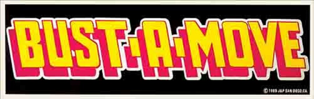 Vintage 1980's Style Bust A Move Funny Retro Travel Decal Bumper ...