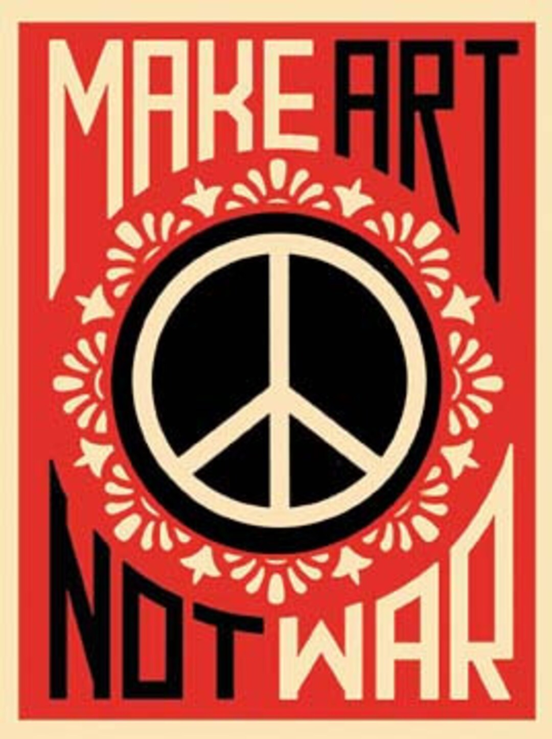 Vintage 1960's Style Make Art Not War Vietnam Retro Travel Decal ...