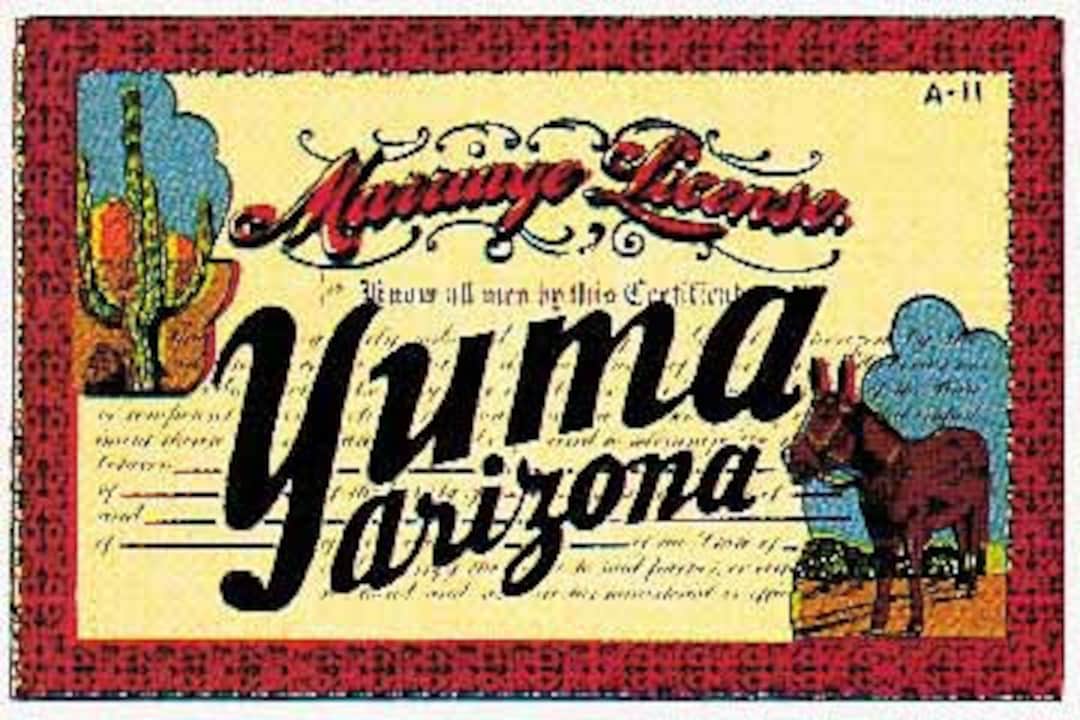 Vintage 1950's Style Yuma National Park Arizona Desert AZ Retro Travel ...