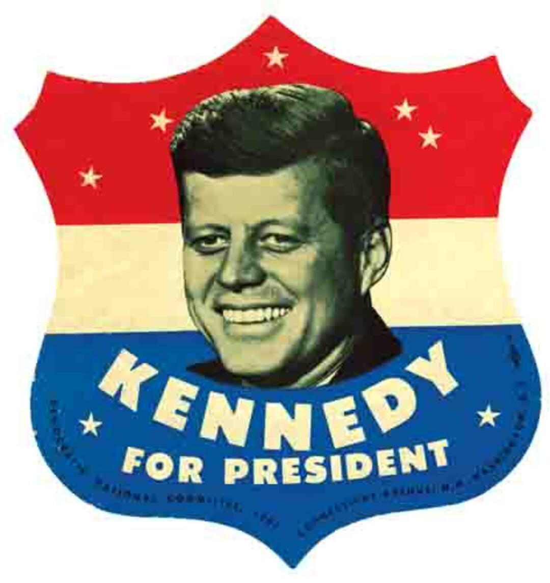 Vintage 1960's Style John F. Kennedy for President JFK Retro Travel ...