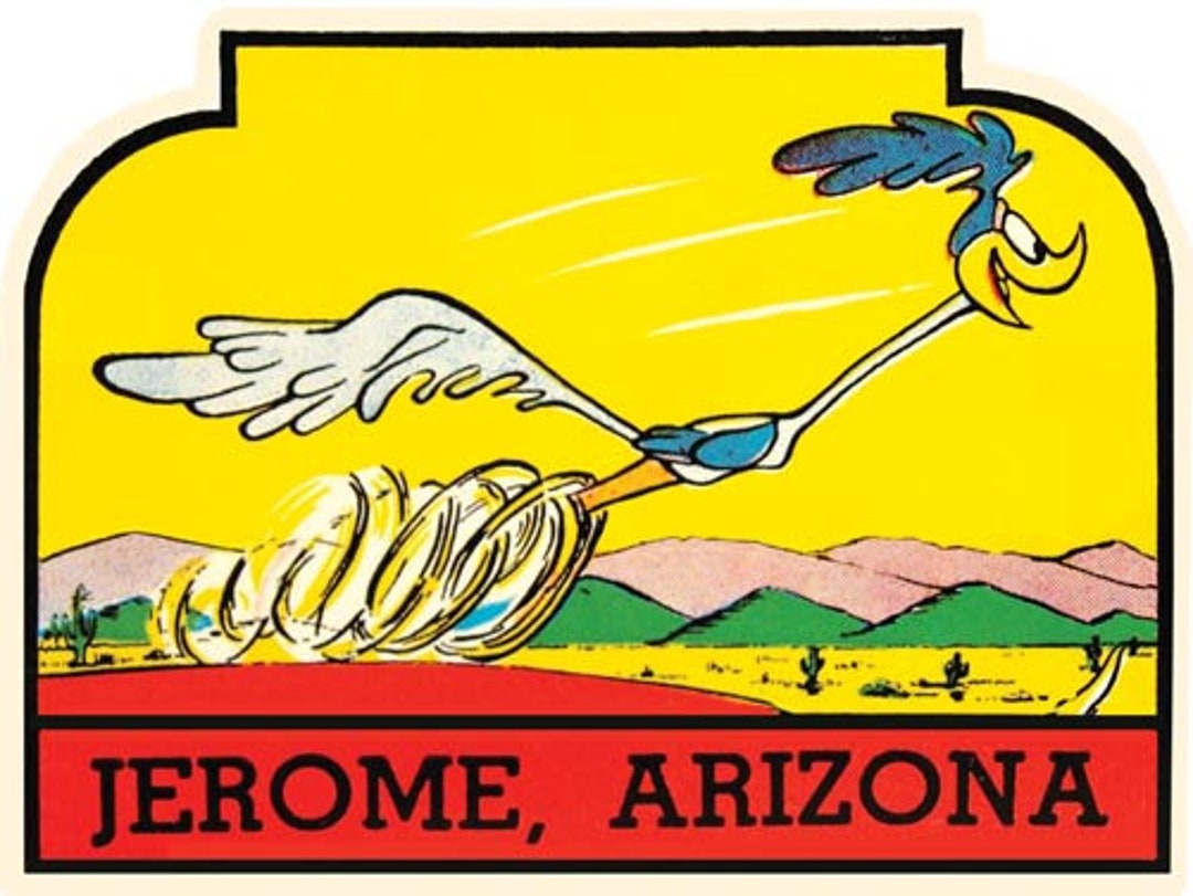 Vintage 1950's Style Jerome AZ Arizona Desert National Park Retro ...