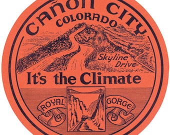 Vintage 1950's Style Boulder CO Colorado Retro Travel | Etsy