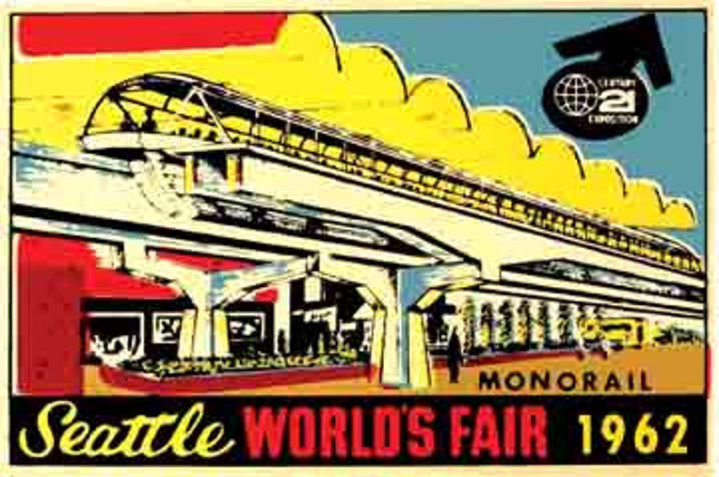 Vintage 1960's Style Seattle WA Washington 1962 - Etsy