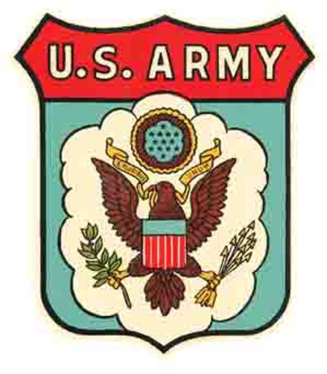 Vintage 1950's Style US Army Military Veteran Retro Travel Decal ...