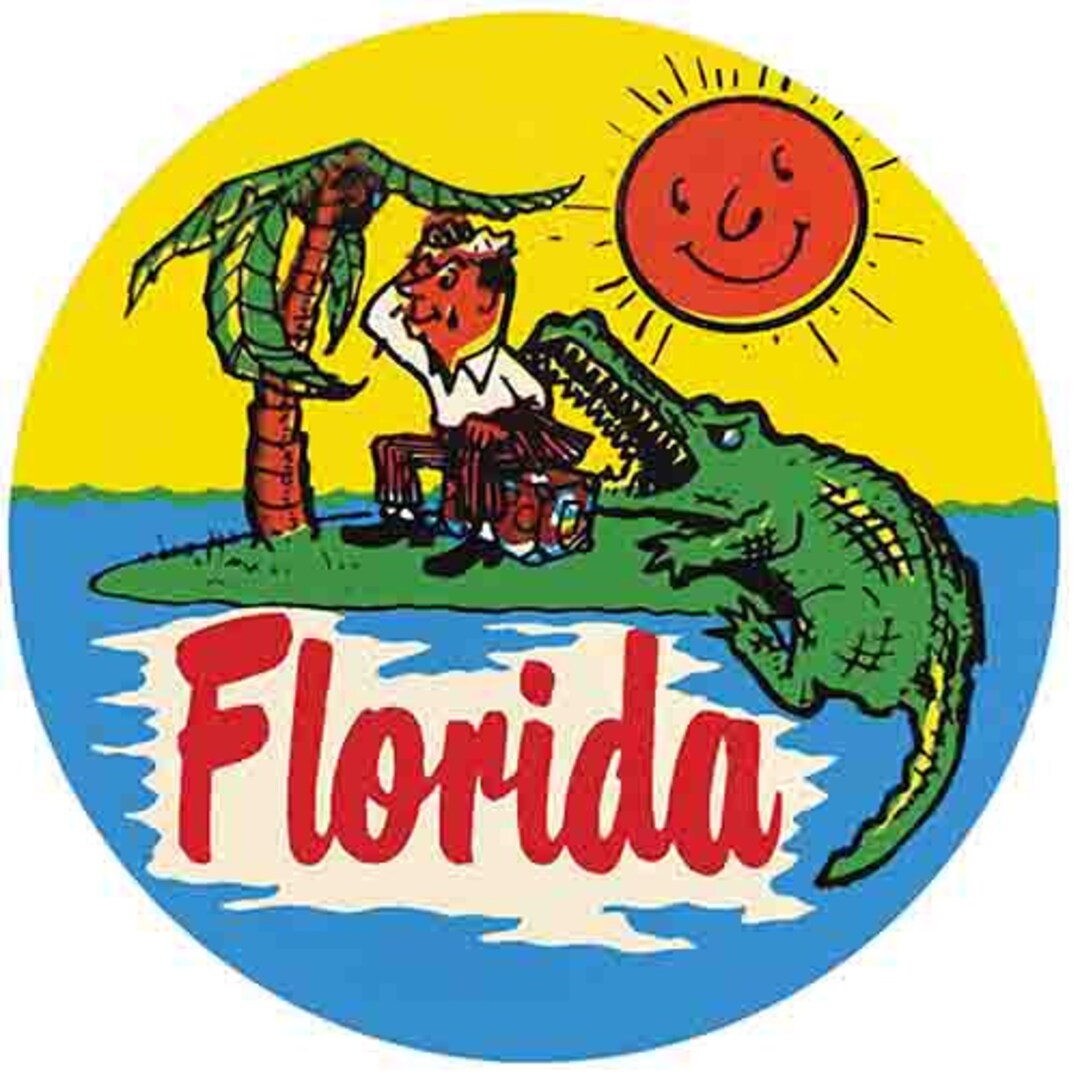 Vintage 1950's Style Generic Florida Gulf Coast Beach FL Everglades ...