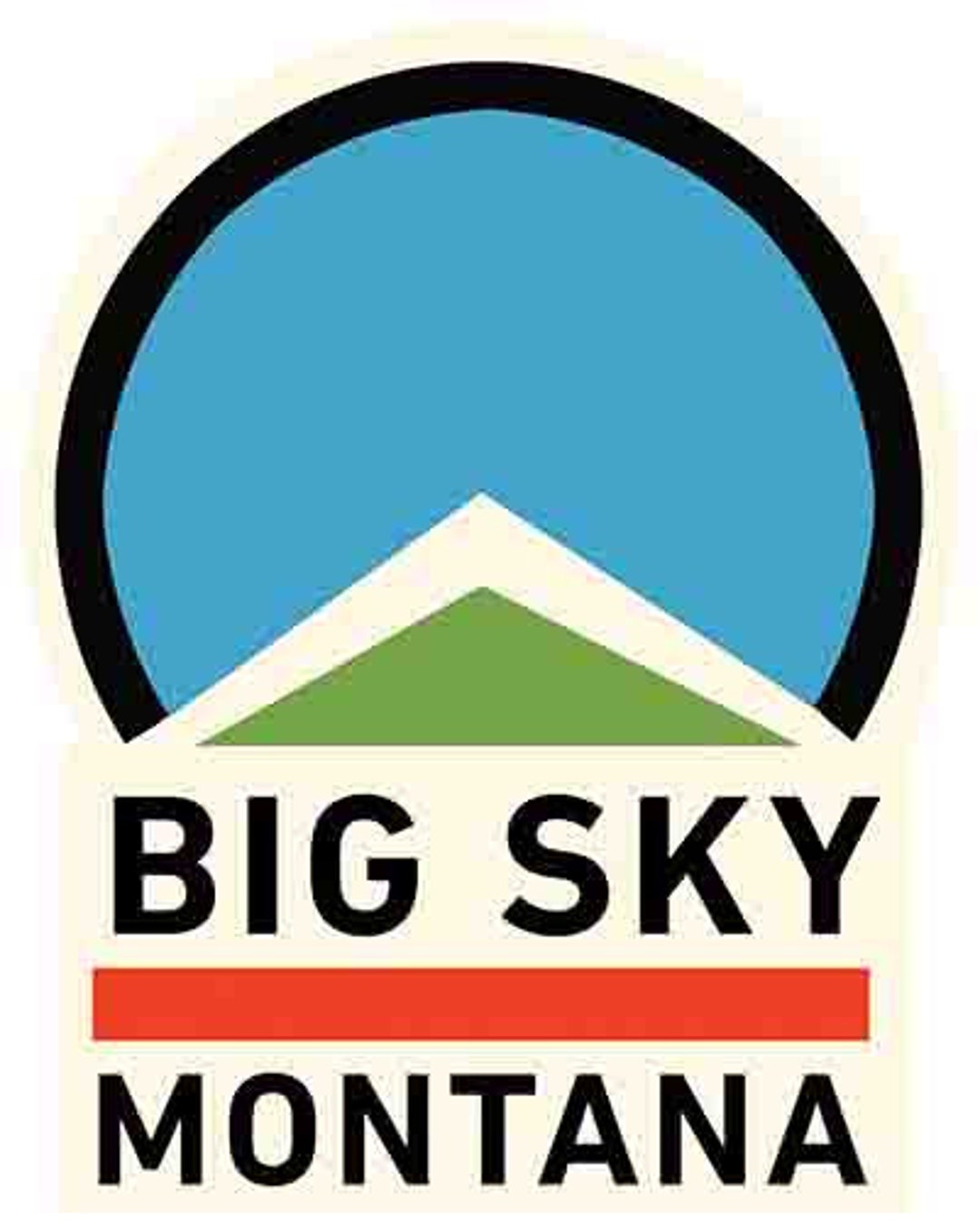 Vintage 1950's Style Big Sky MT Montana Retro Travel Decal Sticker ...