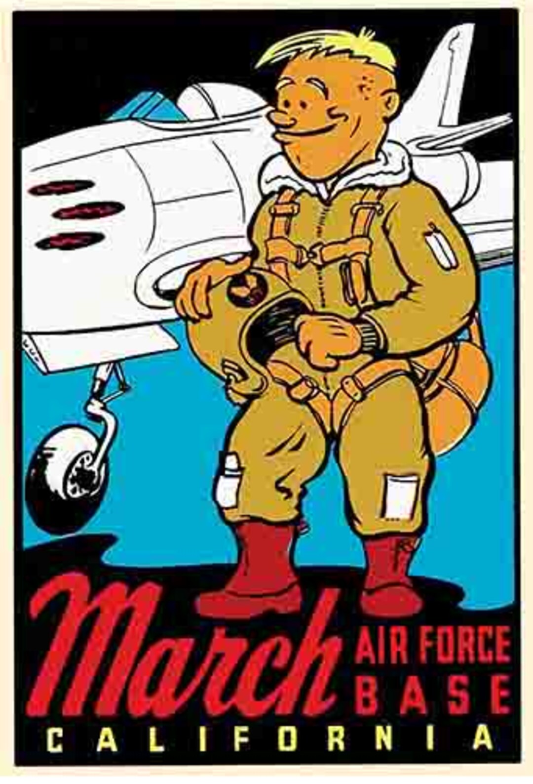 Vintage 1950's Style March AFB Air Force Base Military CA California ...