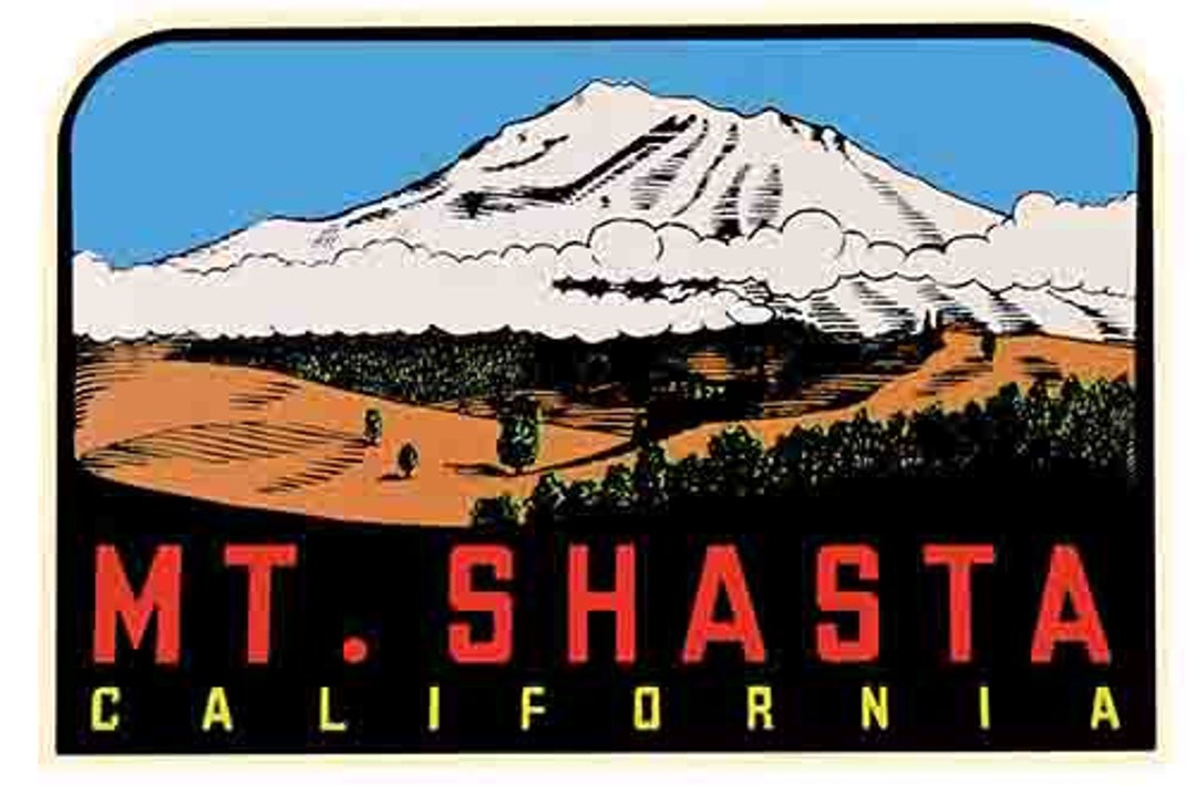 Vintage 1950's Style Mt. Mount Shasta National Park Northern CA ...