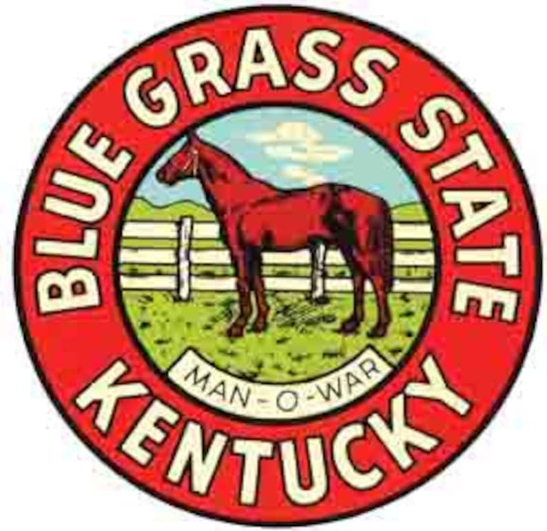 Vintage 1950's Style Kentucky KY the Bluegrass State Retro - Etsy
