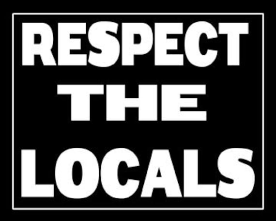 Vintage 1980's Style Respect the Locals Hawaii California - Etsy