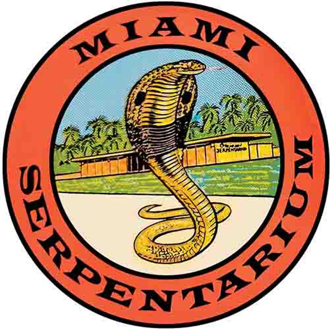 Vintage 1950's Style Miami Serpentarium Florida FL Retro Travel Decal ...
