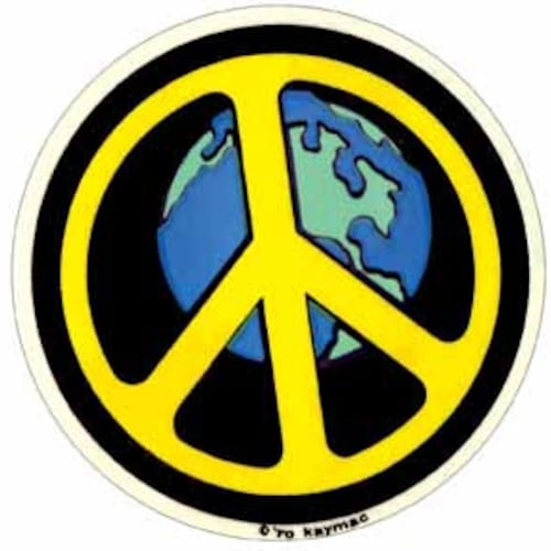 Vintage 1960's Style Peace Sign USA Patriotic Hippy Retro - Etsy