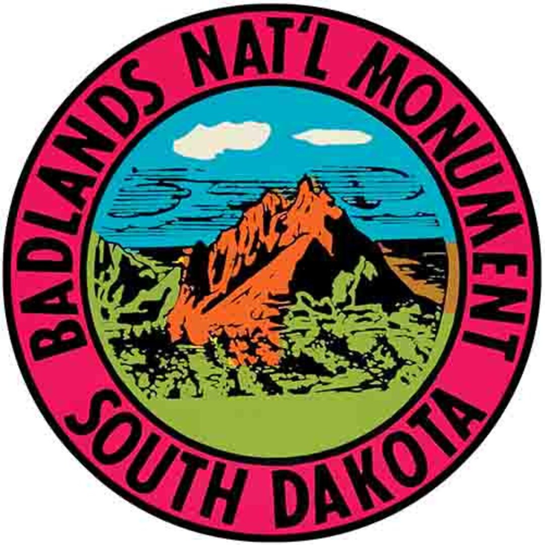 Vintage 1950's Badlands National Park SD South Dakota Retro Travel ...