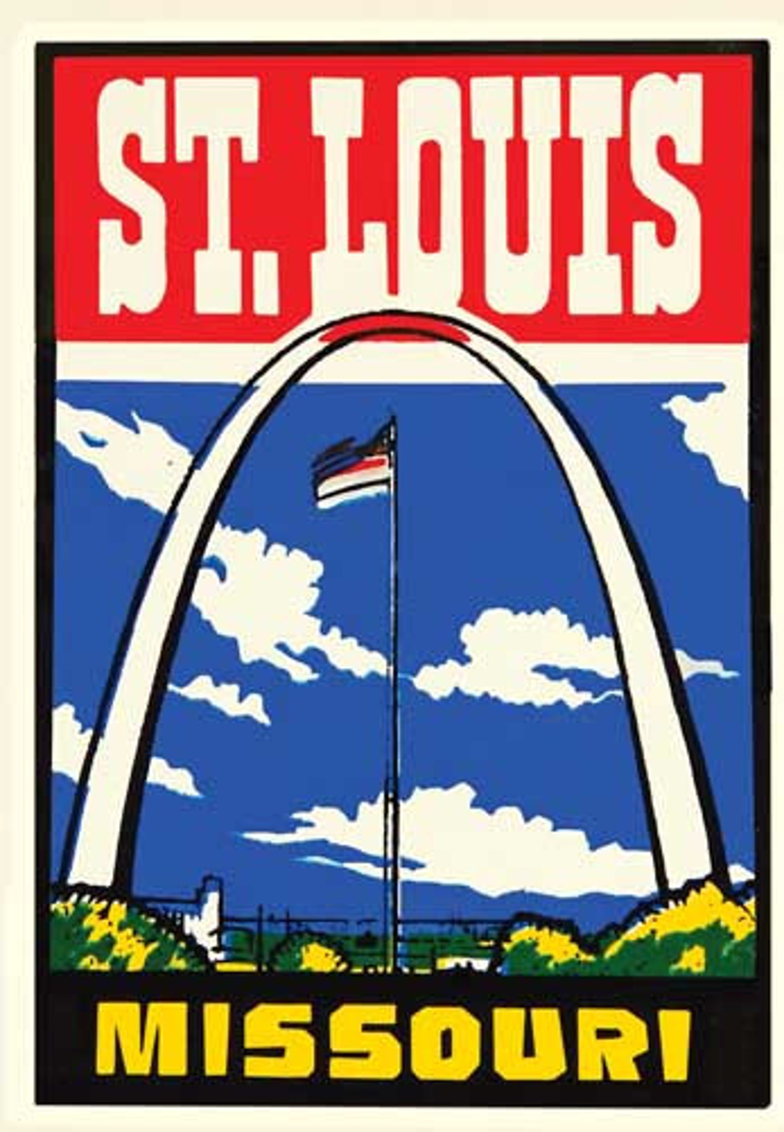 Vintage 1960's St. Louis MO Missouri Arch Retro Travel Decal Sticker - Etsy
