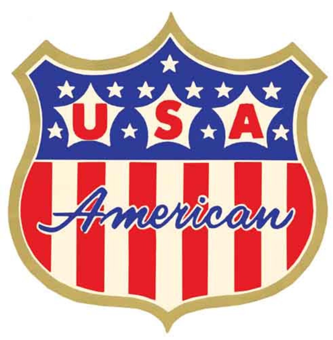 Vintage 1970's Style USA Patriotic American Travel Decal Bumper Sticker ...