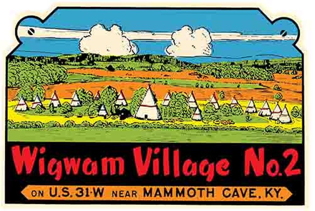 Vintage 1950's Style Wigwam Village Mammoth Cave Kentucky KY Retro ...