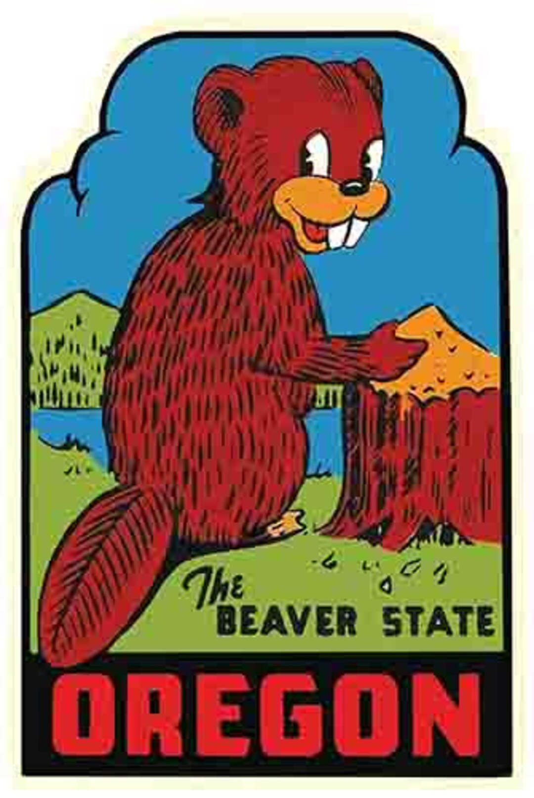 Vintage 1950's Style Oregon Coast OR the Beaver State Retro Travel ...