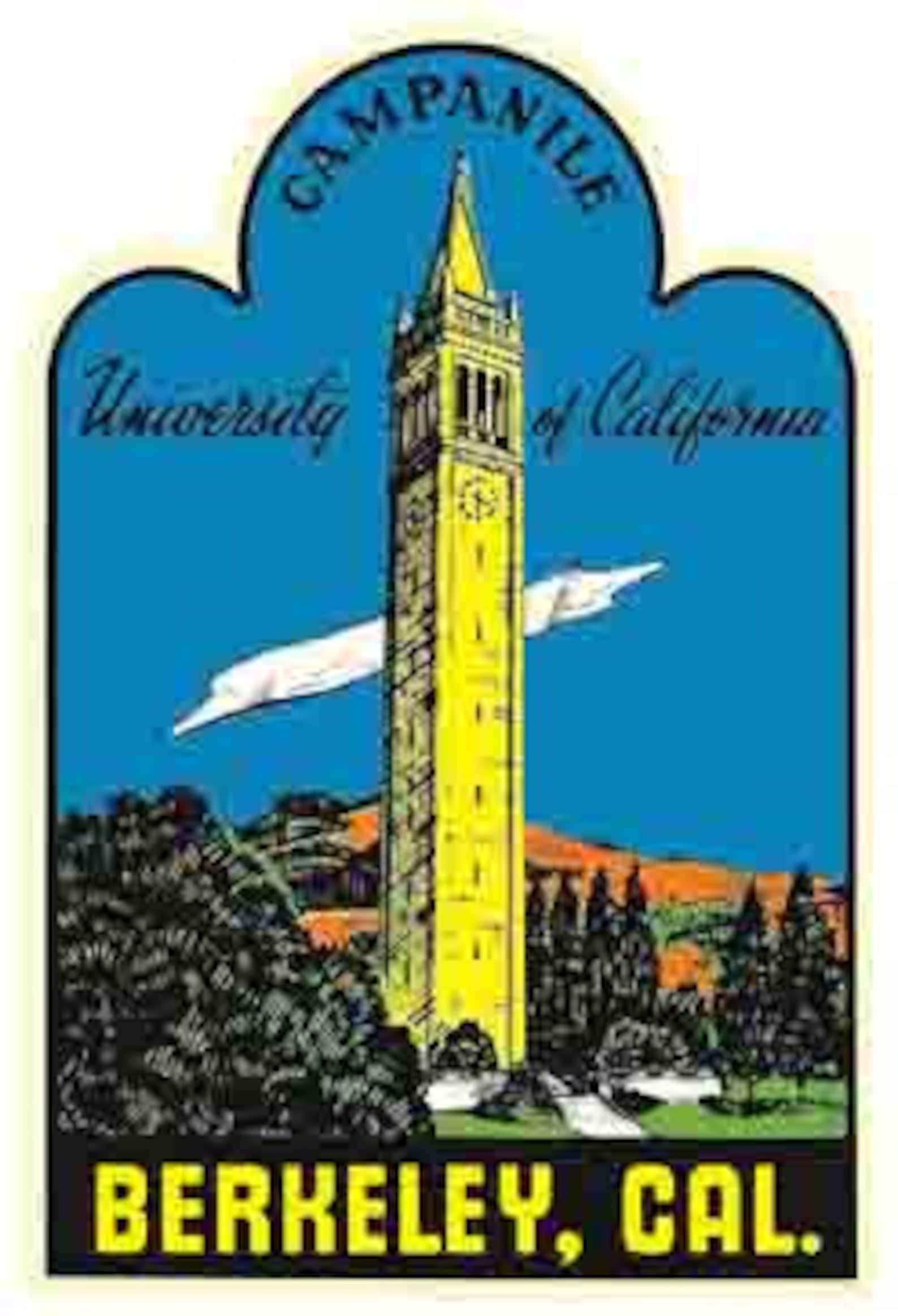 Vintage 1950's Style Berkeley California University of Retro Travel ...