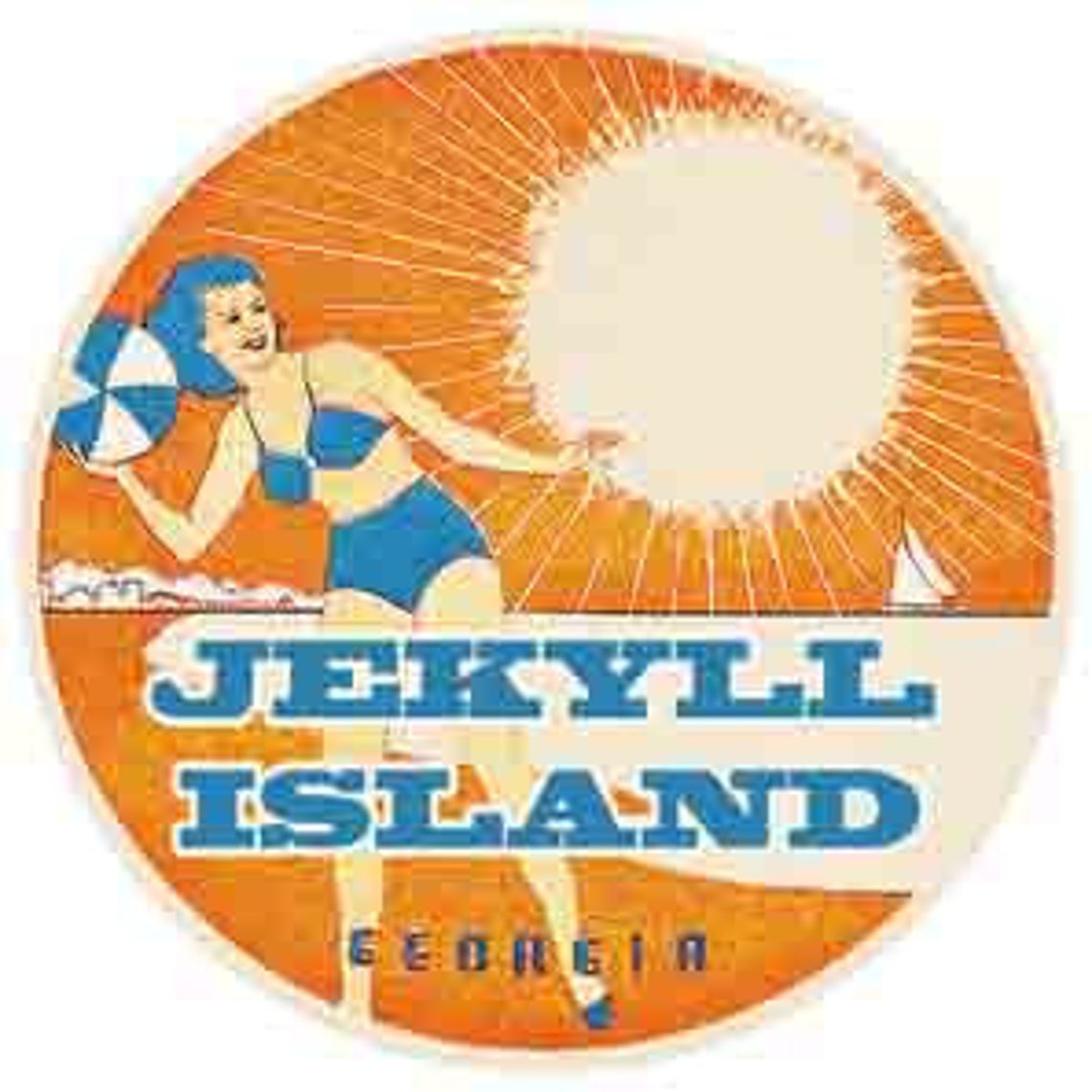 Vintage 1950's Style Jekyll Island GA Georgia State Park Retro Travel ...