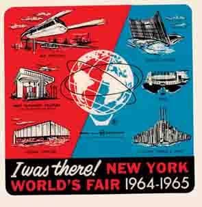Vintage 1950's Style New York World's Fair 1964 1965 NY Retro Travel ...