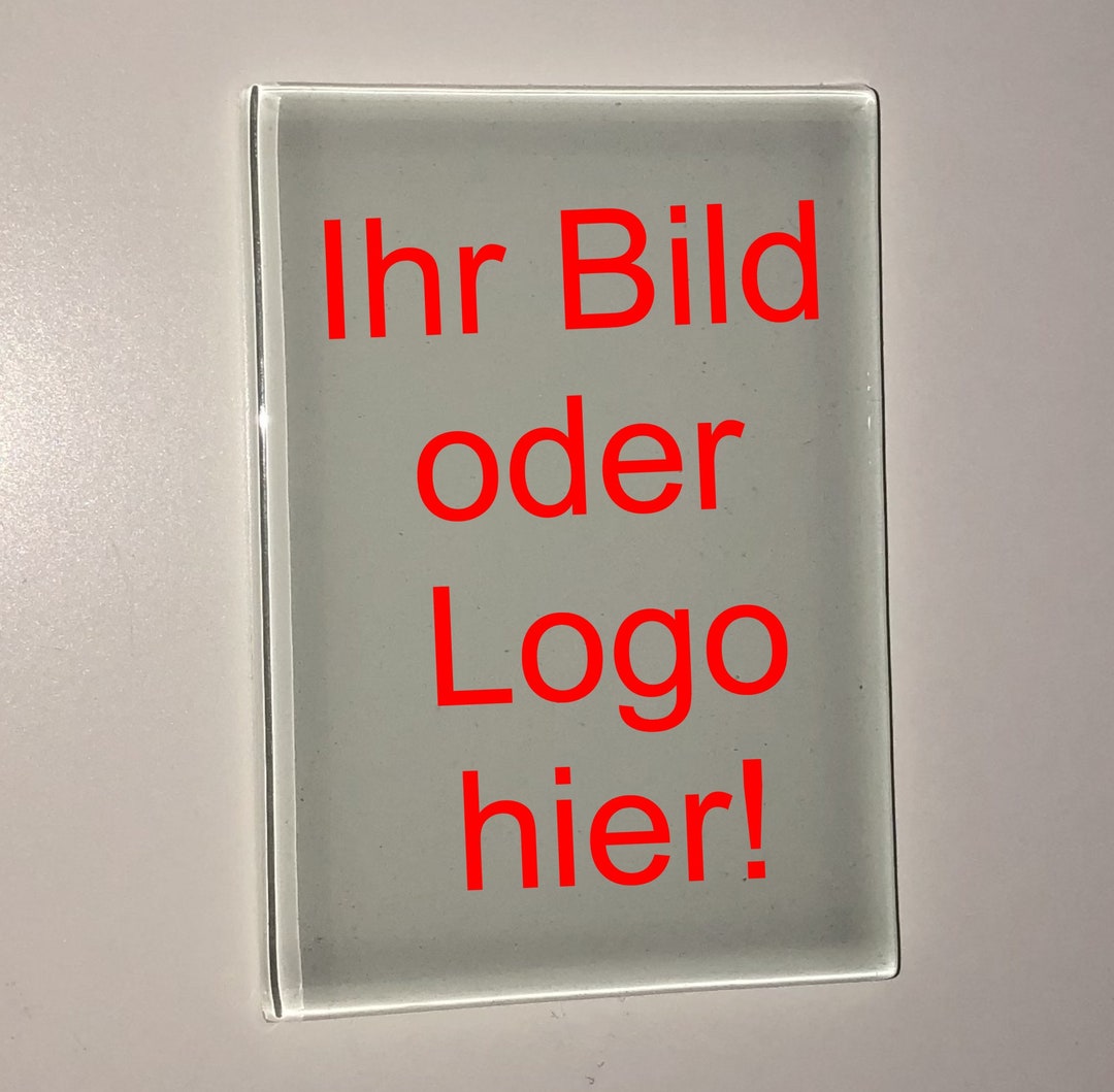 Magnet, Personalized With Your Own Photo, Your Own Logo, Glass, Classy ...
