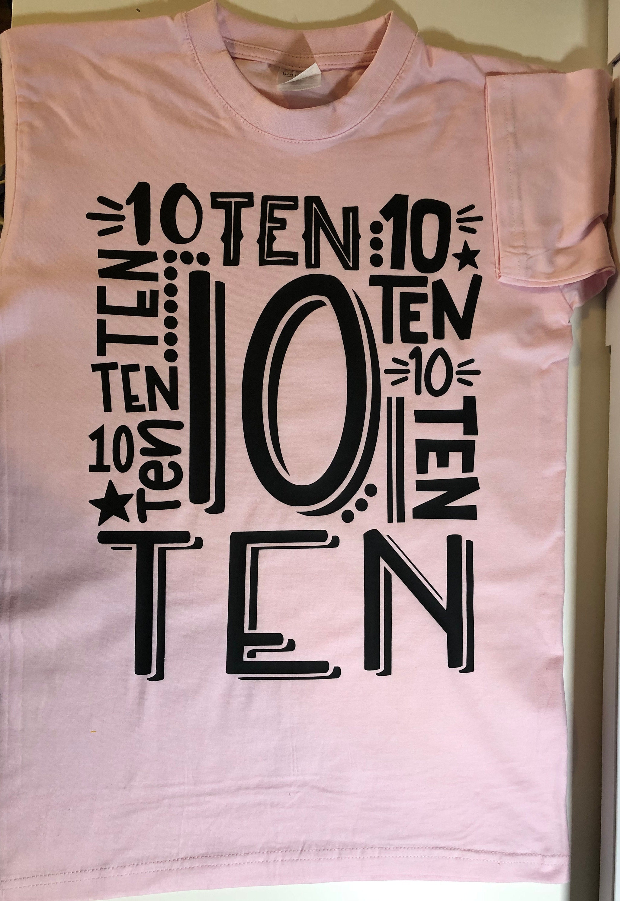 Geburtstags T-Shirt,10. Geburtstag, Kinder, 10 Jahre, Wort und Zahl ...