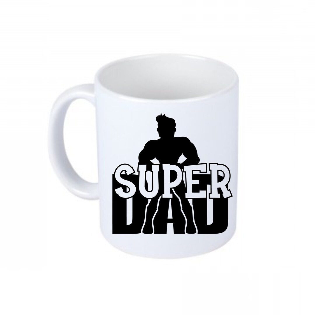 Super Dad Cup, Super Father Black, White, Father's Day, Gift Idea ...