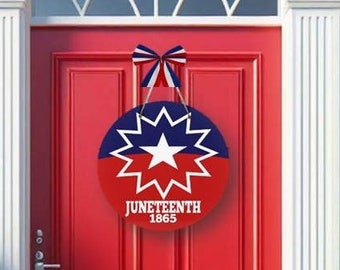 Juneteenth Welcome Home Door Sign Black History, Door Round, - Etsy