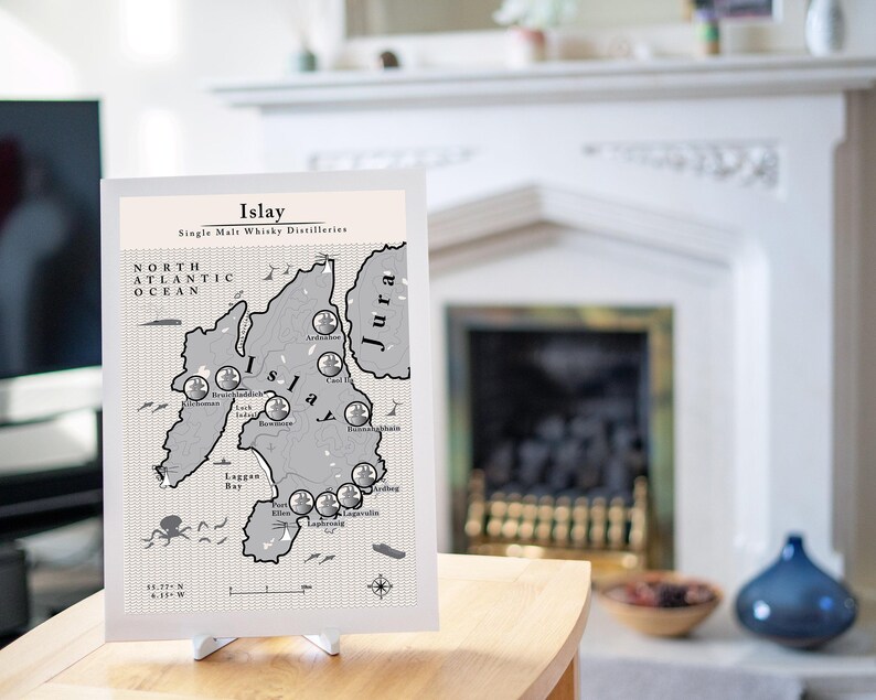 Whisky Distillery Map of Islay (unframed Print) - Etsy