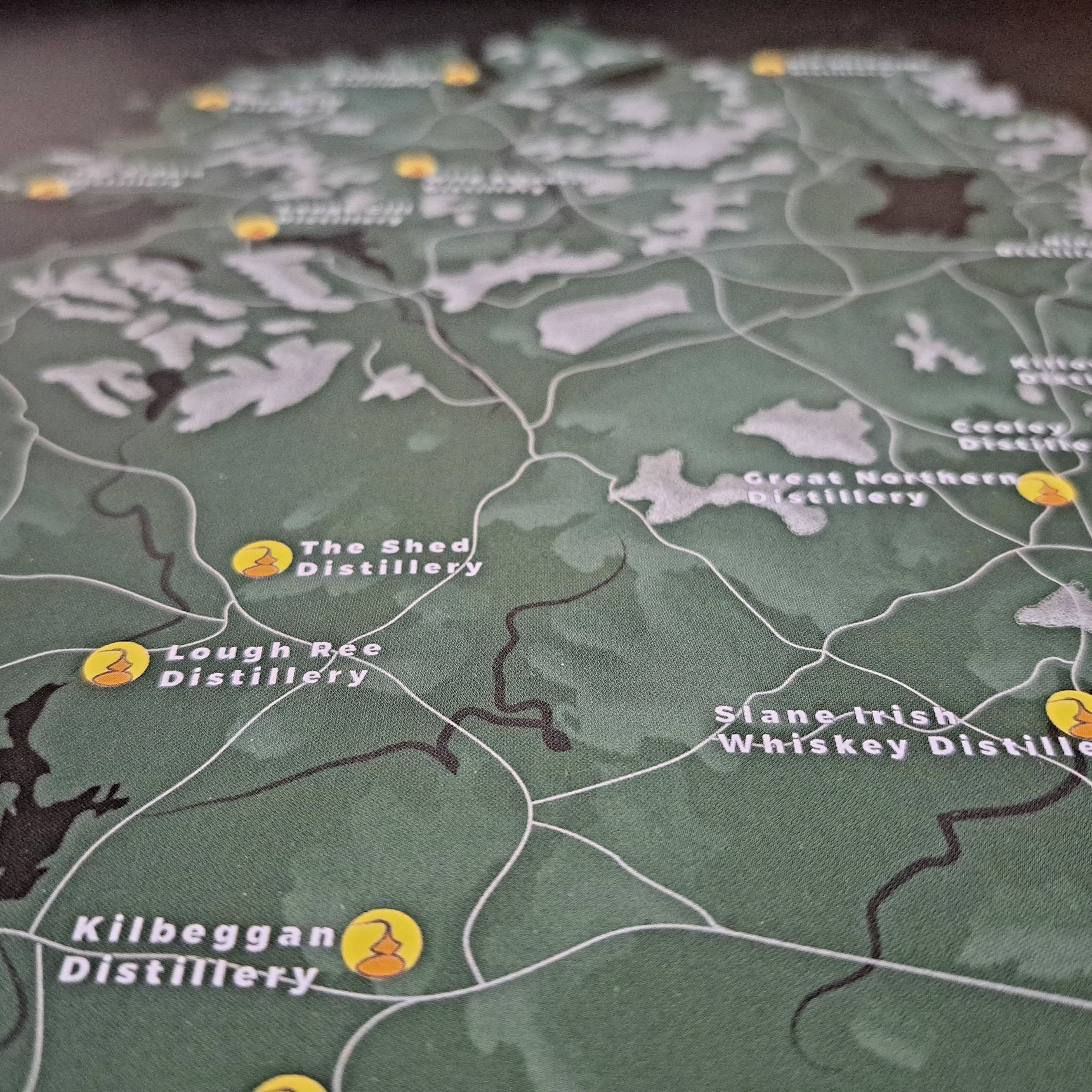 Whiskey Distillery Map of Ireland - Etsy UK