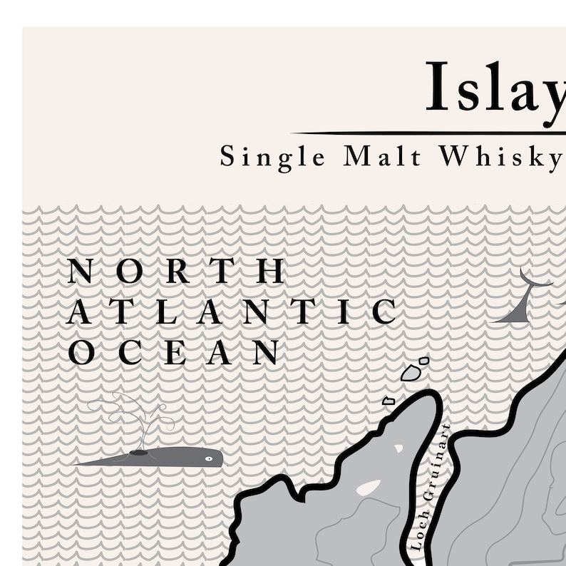 Whisky Distillery Map of Islay (unframed Print) - Etsy