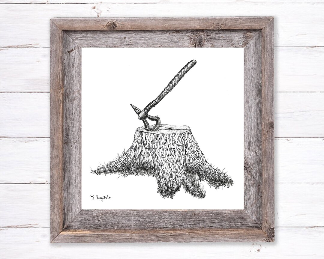 Lumberjack Art, Tree Illustration, Oak Print, Forest Sketch, Wilderness ...