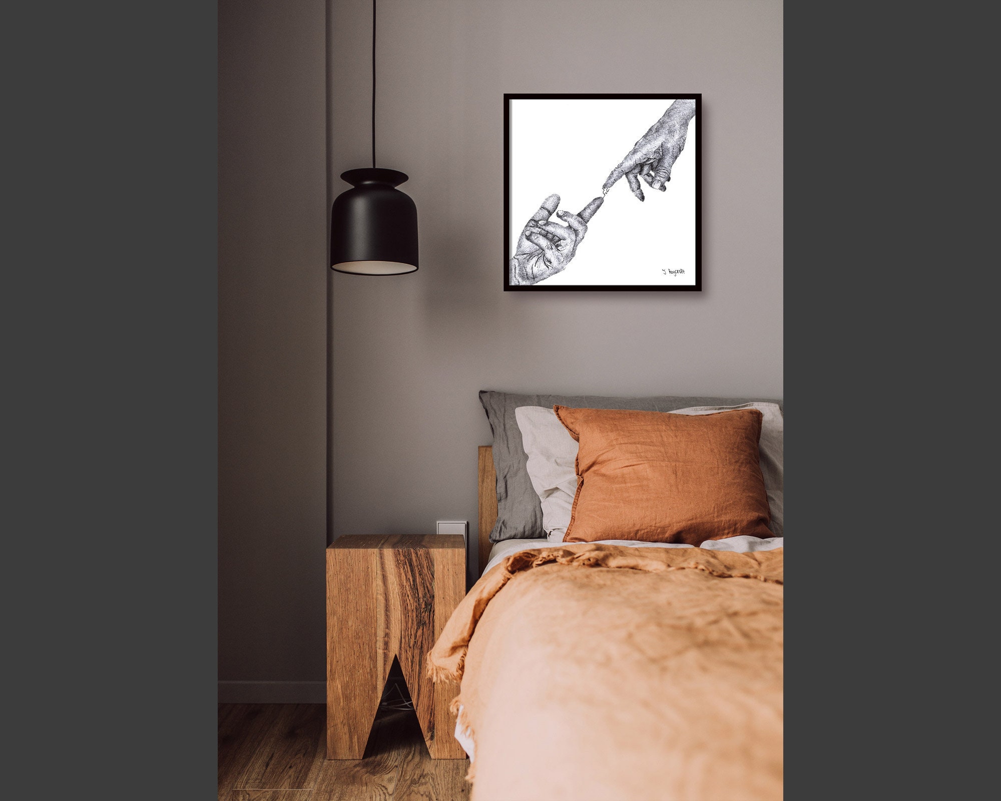 Touching Hands Art Reaching Out Print Hand Holding Sketch - Etsy