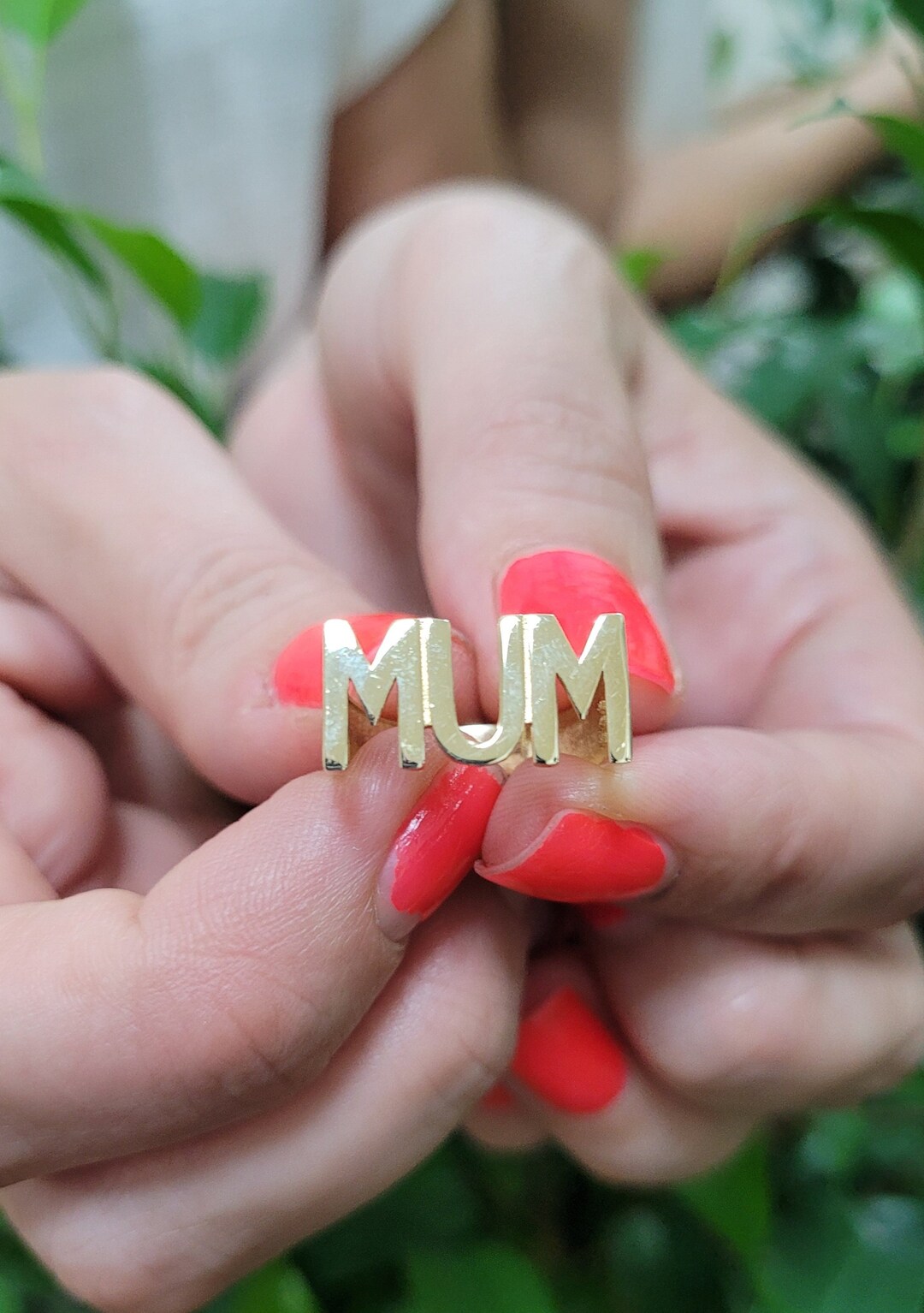 MUM Word Script Ring, Initial Signat Ring - Statement Block MUM Ring ...