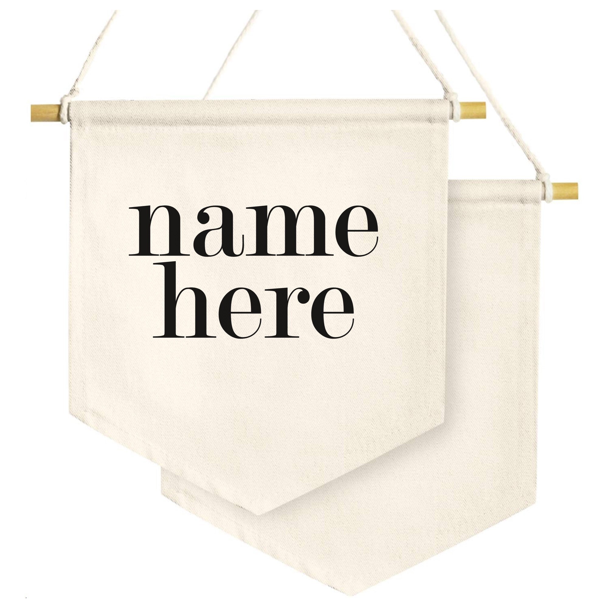 Custom Personalized Banner Canvas Pennant Flag Wall | Etsy