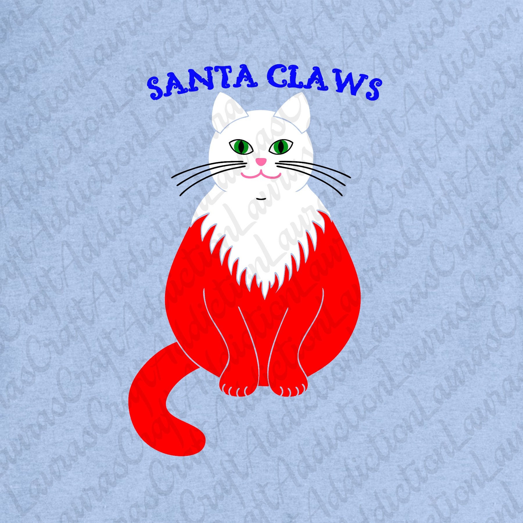 Santa Claws Svg Dxf Pdf Cut File, Cat Svg, Cat Dxf, Santa Claus Svg ...