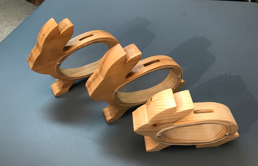 Handmade Wooden Rabbit Coin Banks - Etsy