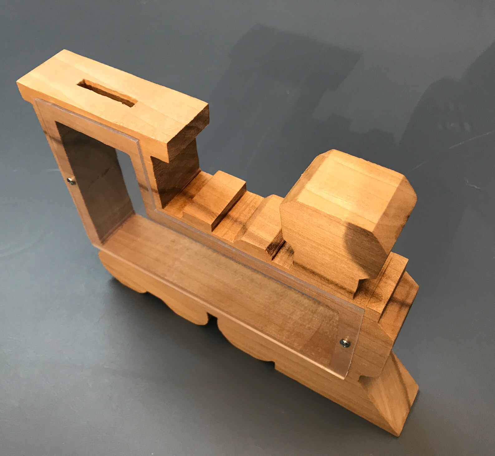 Train Piggy Bank Wooden Coin Bank Handmade Wooden Train Coin - Etsy