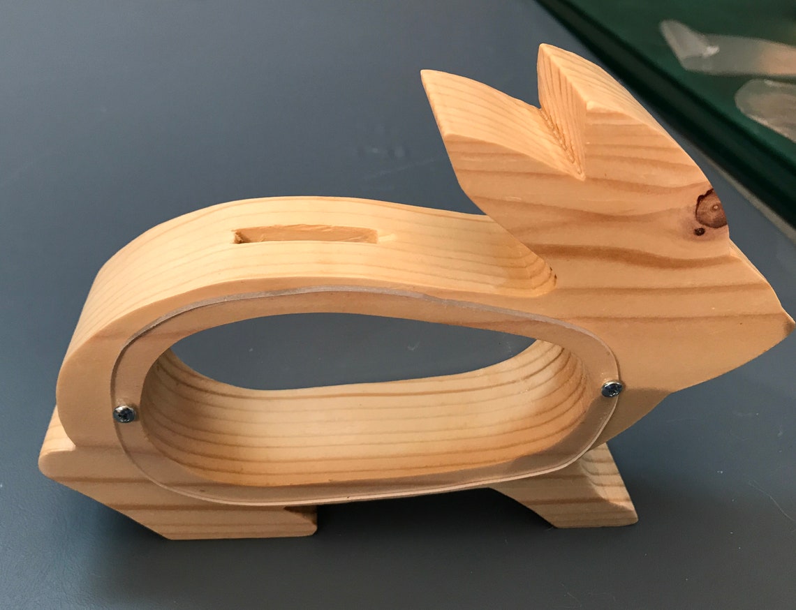 Handmade Wooden Rabbit Coin Banks - Etsy