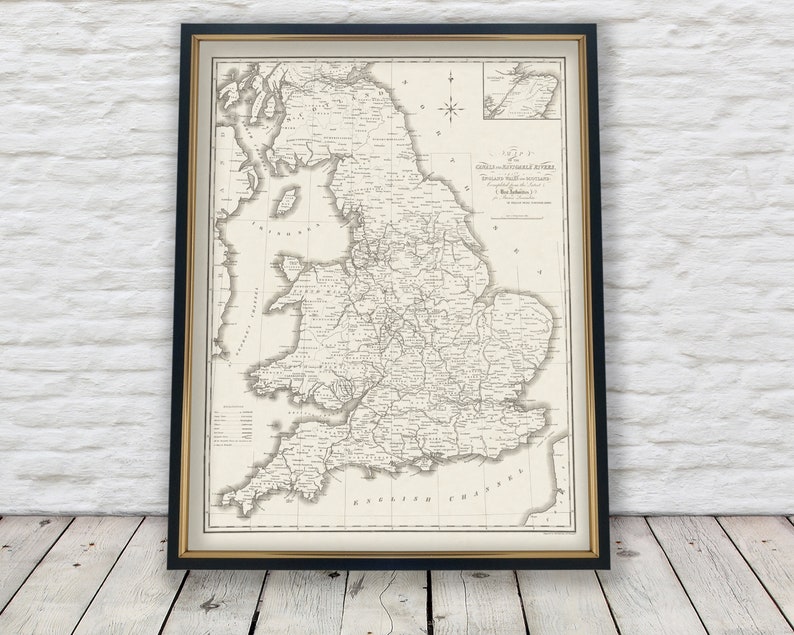 Map of CANALS and Navigable Rivers William Swire 1888 - Etsy UK