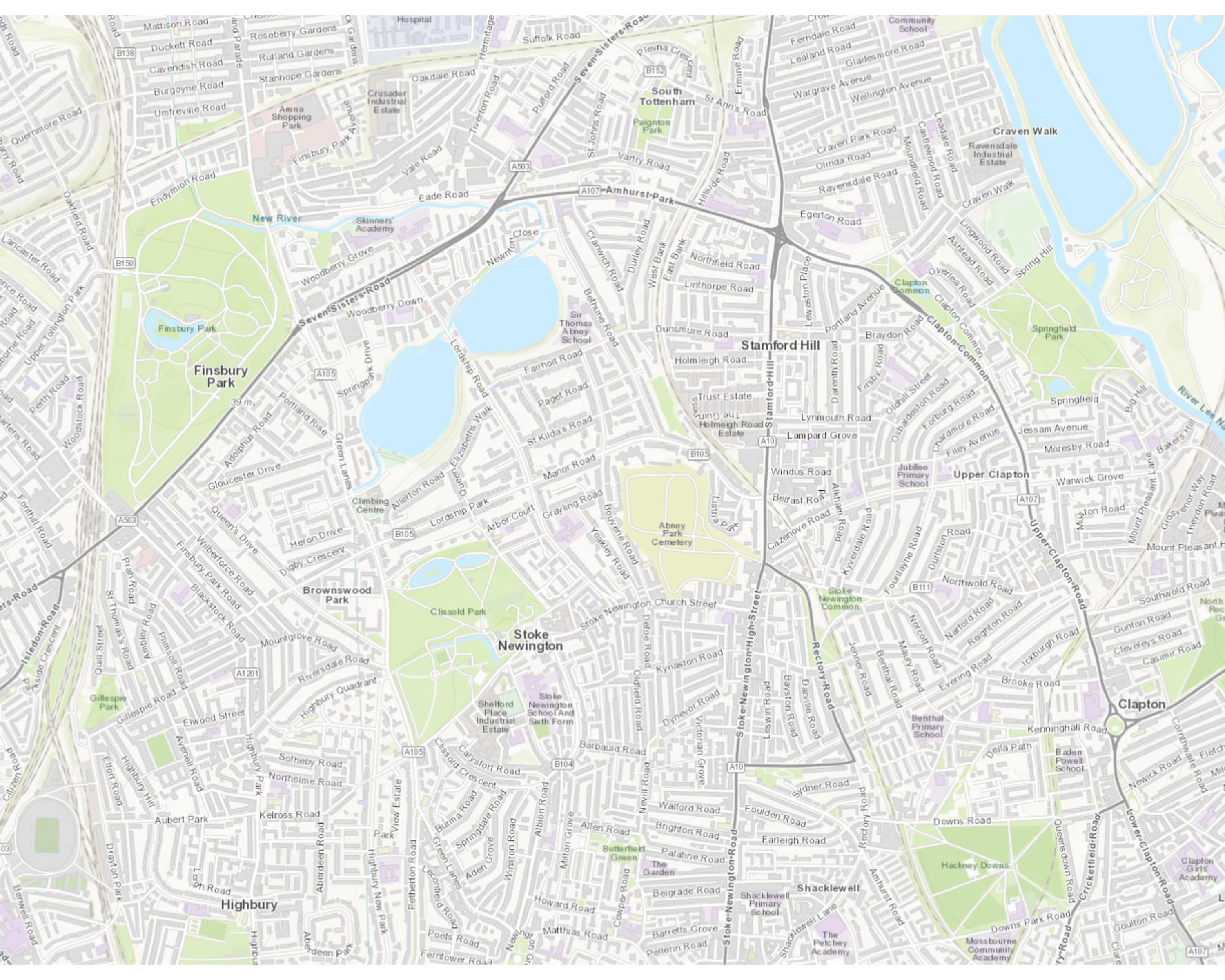 Old LONDON Map 1877 Highbury, Finsbury Park, Stoke Newington Sheet 3 ...