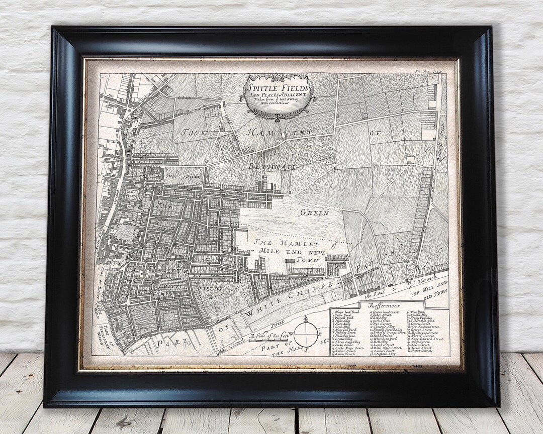 Old SPITALFIELDS Map Strype Stow 1720 - Spittle Fields - Exceptional ...