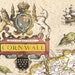 Rare Old CORNWALL Map 1611 by John Speed St Ives Penzance - Etsy