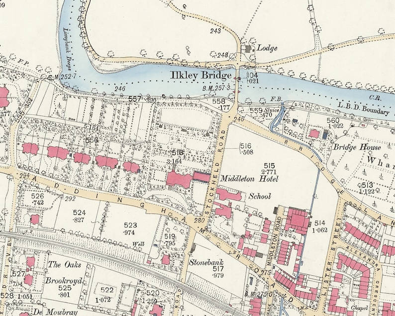 Old ILKLEY Map 1891 Exclusive Special Edition 180 and - Etsy