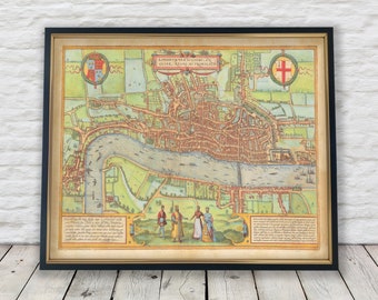 Map of London 1500 - Etsy
