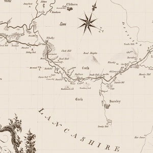 Rare CANAL Map LEEDS and Liverpool Canal C. 1775 by Joseph Priestley ...