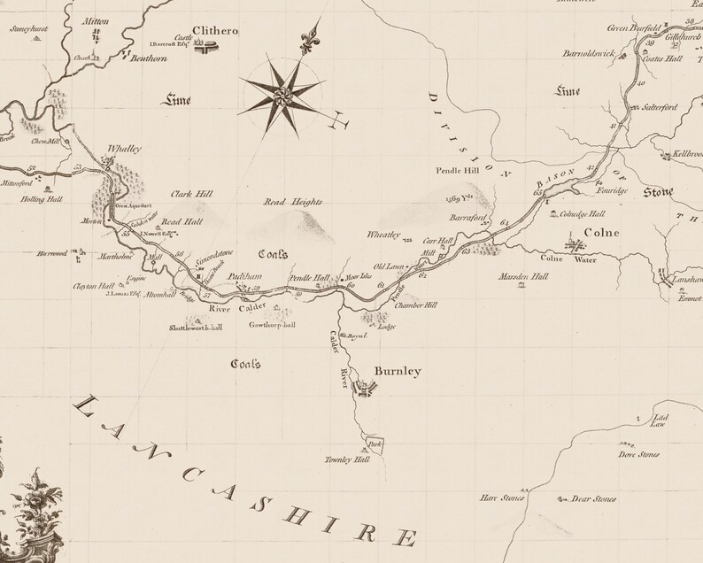 Rare CANAL Map LEEDS and Liverpool Canal C. 1775 Surveyed by - Etsy UK