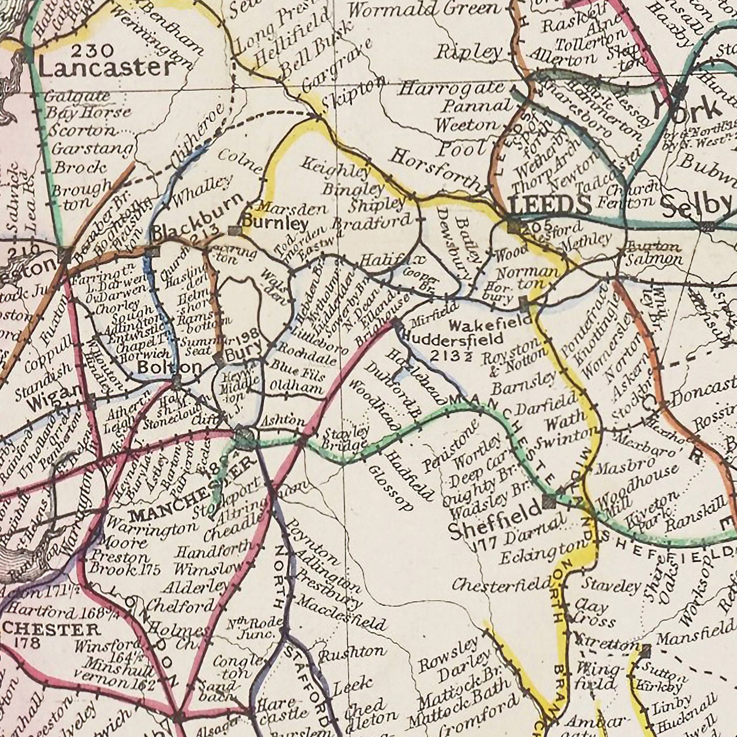 Rare Famous BRADSHAW'S RAILWAY Map 1853 Restored Reproduction ...