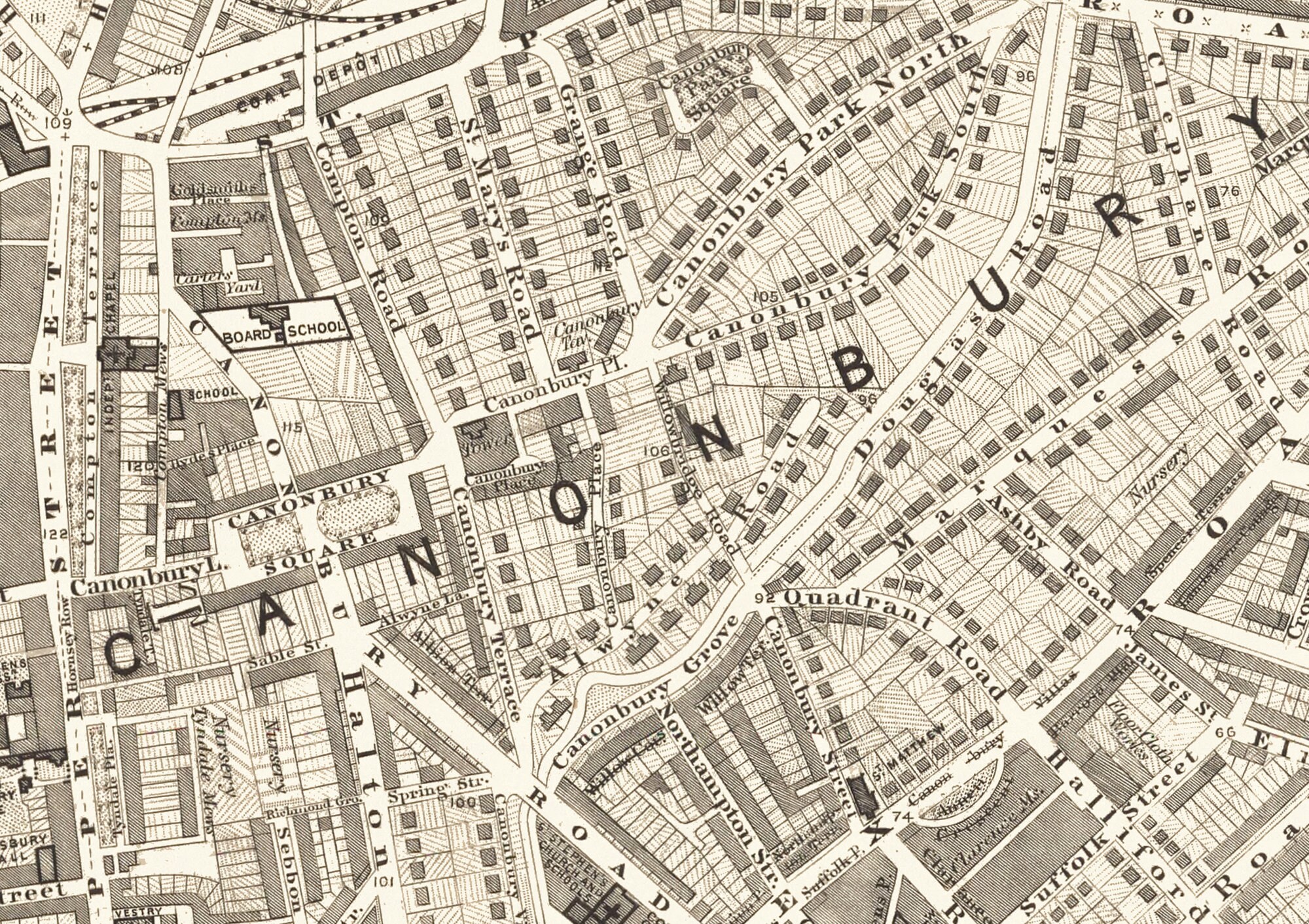 Old LONDON Map 1877 Clerkenwell Islington Bethnal Green and - Etsy UK